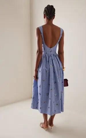 MARKARIAN Nara Sequined Cotton Midi Dress