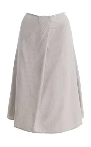 DEIJI STUDIOS Daeji Studios Striped Cotton Midi Wrap Skirt