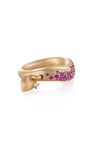 NADA GHAZAL 18k Yellow Diamond And Sapphire Ring - Gold