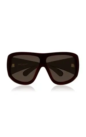 Saint Laurent Square-framed Acetate Sunglasses - Red