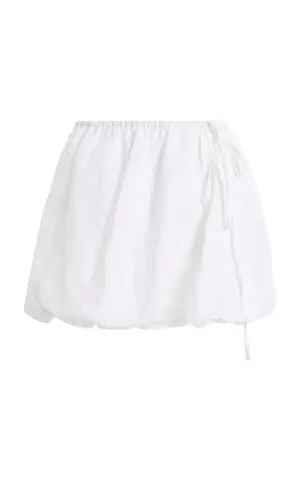 DEIJI STUDIOS Bubble Silhouette Linen Top - White