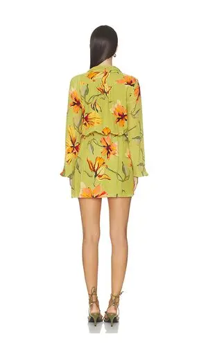 Rococo Sand Floral Print Mini Dress With Belt