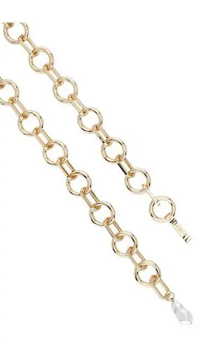 Lele Sadoughi Metallic Chain Belt