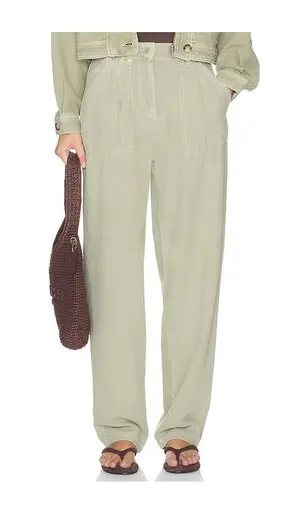 Ba&sh Raja Pants In Green - Amande