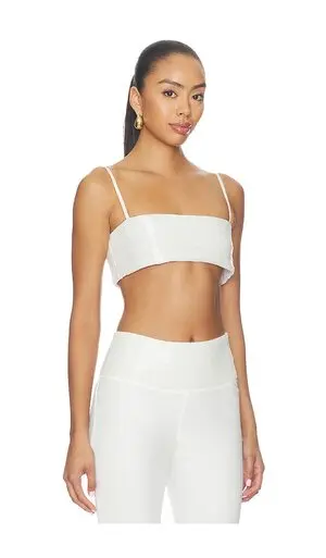 ASTA RESORT Iris Hand Beaded Bralette In Ivory