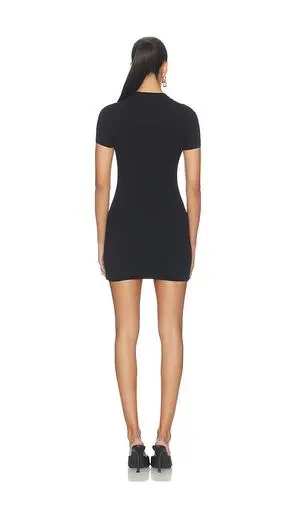 Alexander Wang Mock Neck Dress With Logo Track Stripe