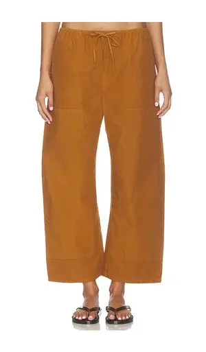 LESET Kyoto Carpenter Pant In Brown - Copper
