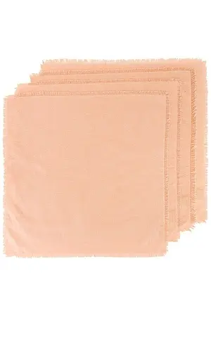 HAWKINS NEW YORK Essential Set Of 4 Dinner Napkins - Blush