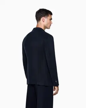 Giorgio Armani Upton Line Single-breasted Canneté Cupro Jacket