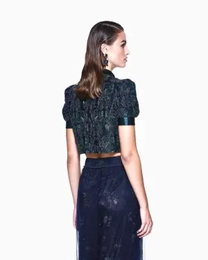 Giorgio Armani Silk And Linen Jacket With Elaborate Embroidery