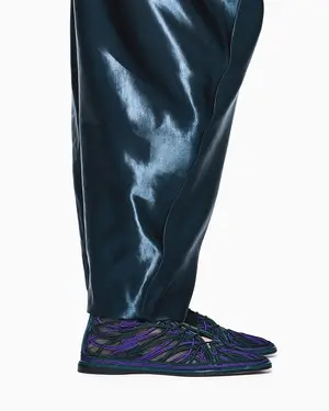 Giorgio Armani Embroidered Ankle Boots With Leather Details