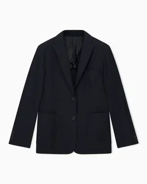 Giorgio Armani Blazer Regular Fit Single-breasted In Embossed Mesh