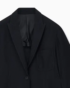Giorgio Armani Blazer Regular Fit Single-breasted In Embossed Mesh