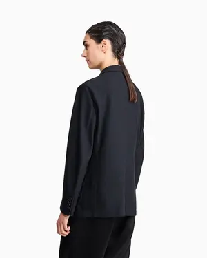Giorgio Armani Blazer Regular Fit Single-breasted In Embossed Mesh