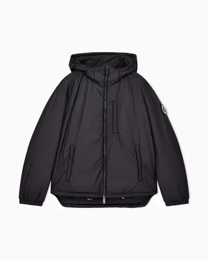Giorgio Armani Hooded Blouson With Goose-down Padding Black