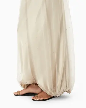 Giorgio Armani One-shoulder Embellished Tulle Maxi Dress
