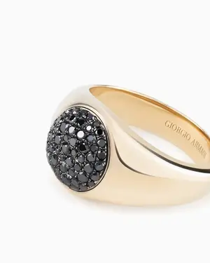 Giorgio Armani 18k Gold And Diamond Gadir Ring