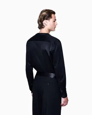 Giorgio Armani Cotton Shirt With Rhinestone Detail