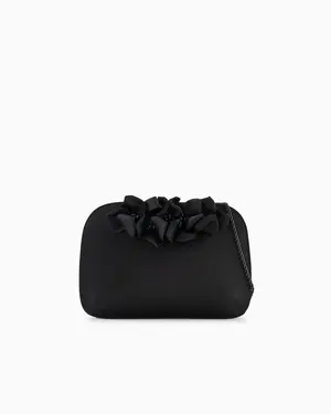 Giorgio Armani La Prima Satin Clutch Bag With Applied Flowers - Patterned