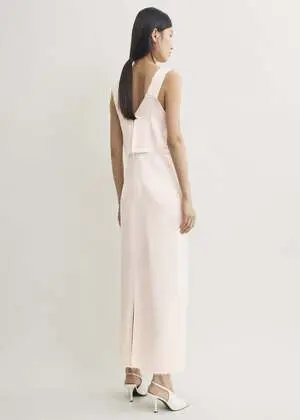 TOTEME V-neck Double-faced Satin Slip Dress