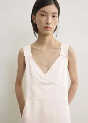 TOTEME V-neck Double-faced Satin Slip Dress