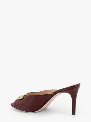 Valentino Garavani Vlogo Signature Leather Mules - Brown
