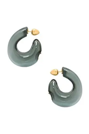 Alaïa Bubble Hoop Earrings In Grey