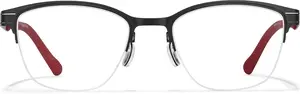 Zenni Square Half-rim Stainless Steel Eyeglasses