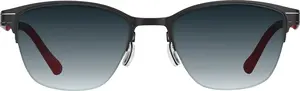 Zenni Square Half-rim Stainless Steel Eyeglasses
