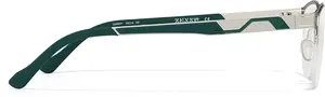 Zenni Square Half-rim Stainless Steel Eyeglasses - Silver