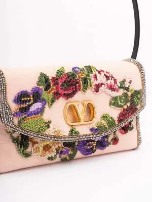 Valentino Garavani Beaded Floral Small Bag - Multicolor