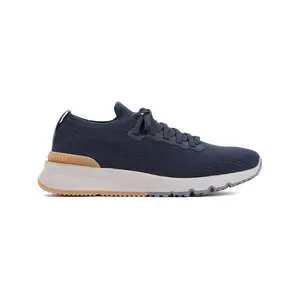 Brunello Cucinelli Lace-up Wool Sneakers - Blue