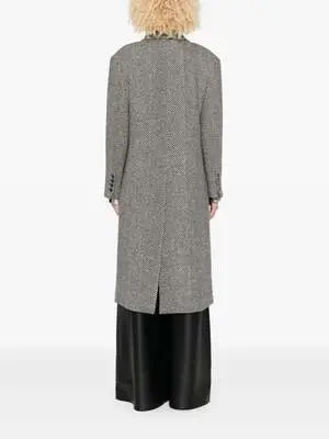 ERMANO SCERVINO Double-breasted Herringbone Coat