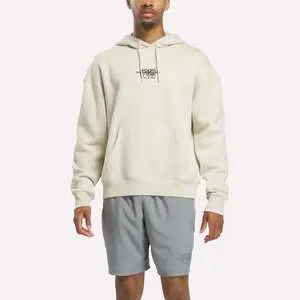 REEBOK X F45 Training Relaxed Fleece Hoodie - Linen