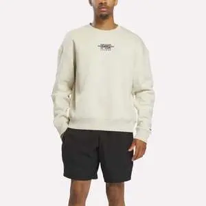 REEBOK X F45 Training Relaxed Graphic Sweatshirt - Linen