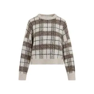 Brunello Cucinelli Mohair-blend Sequined Check Sweater - Multicolor
