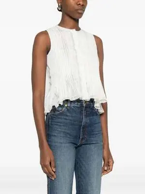 ERMANO SCERVINO Ermanno Scervino Sleeveless Lace Trimmed Top