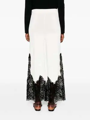ERMANO SCERVINO Ermanno Scervino Wide-leg Knit Trousers With Lace Trim