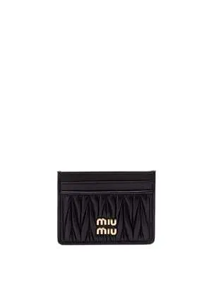 Miu Miu Matelassé Leather Card Holder - Multicolor
