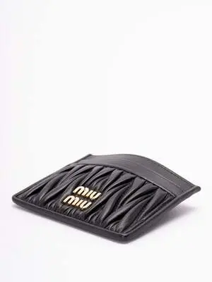 Miu Miu Matelassé Leather Card Holder - Multicolor