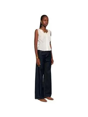 ERMANO SCERVINO Ermanno Scervino Sleeveless Top With Embroidery And Lace