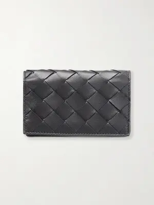 Bottega Veneta Intrecciato Leather Cardholder - Black
