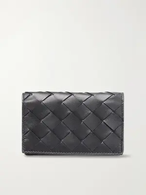 Bottega Veneta Intrecciato Leather Cardholder - Black