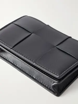 Bottega Veneta Cassette Intrecciato Leather Cardholder