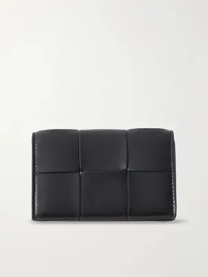 Bottega Veneta Cassette Intrecciato Leather Cardholder