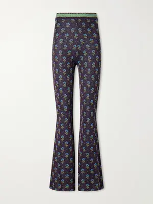 Etro Floral Knitted Flared Pants