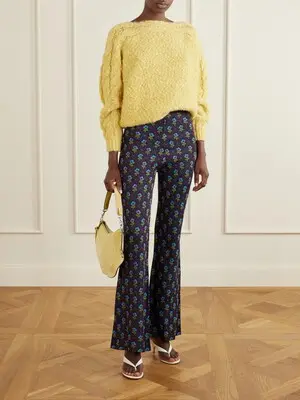 Etro Floral Knitted Flared Pants