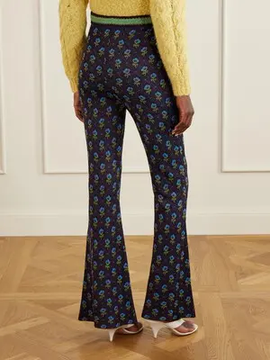Etro Floral Knitted Flared Pants
