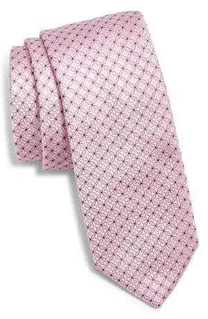 BOSS Micromedallion Silk Jacquard Neck Tie - Red