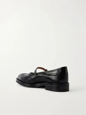 Church's Sheila Leather Mary Jane Flats With Brogue Detailing